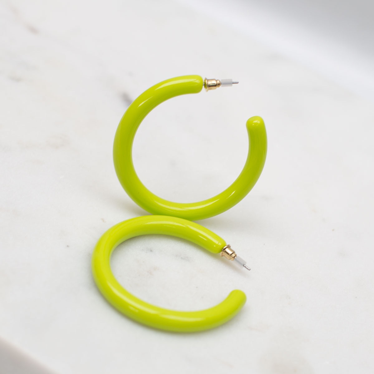Grace Hoops in Light Green | The Royal Standard
