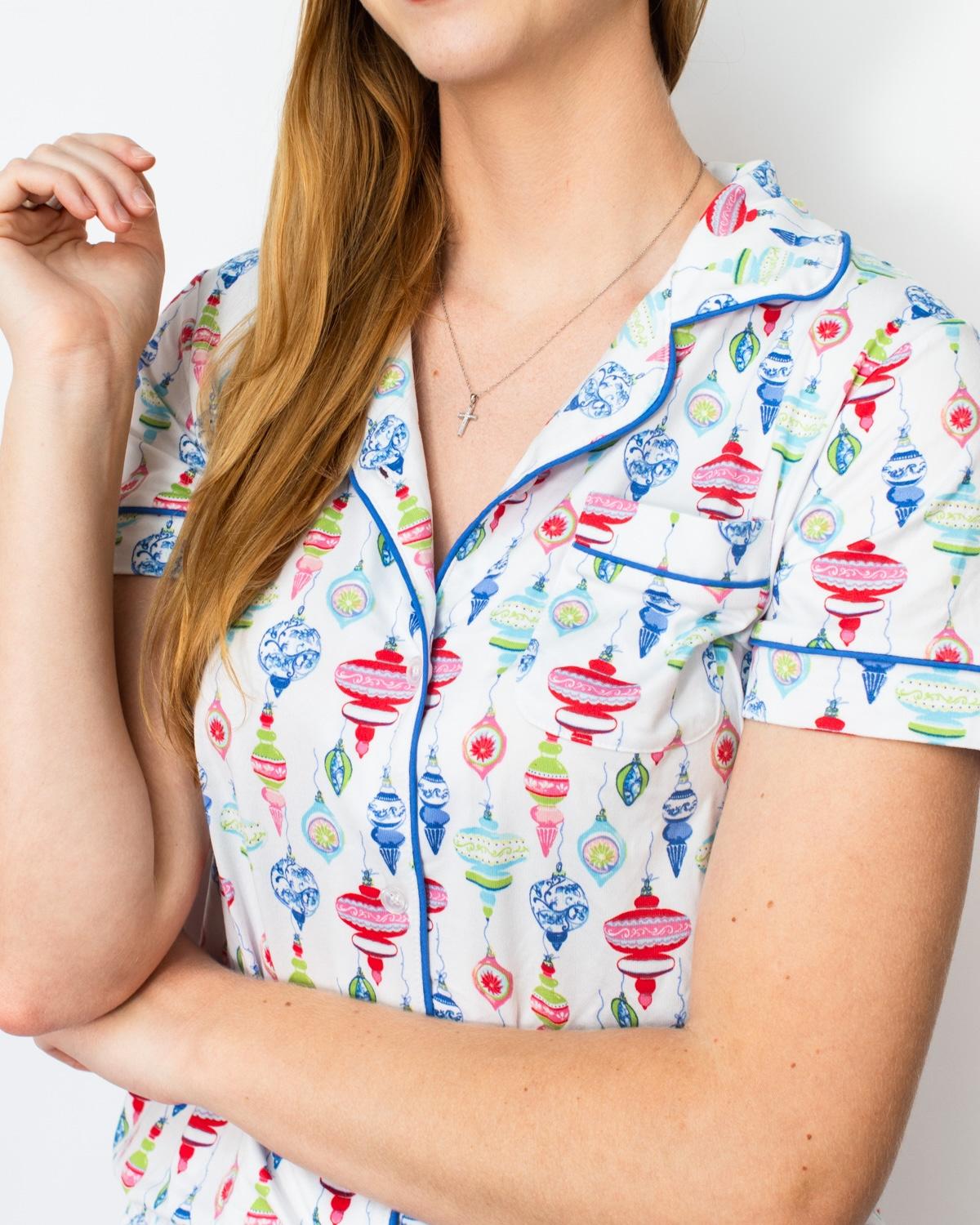 Whimsical Wonders Short Sleeve Button Up Sleep Shirt | The Royal Standard