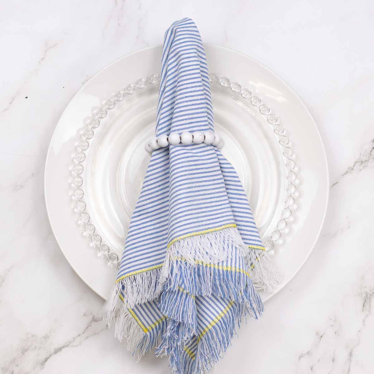 Seersucker Fringe Napkin| The Royal Standard