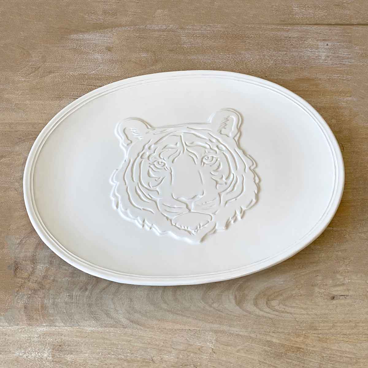 Go Get 'em Tiger Embossed Platter | The Royal Standard