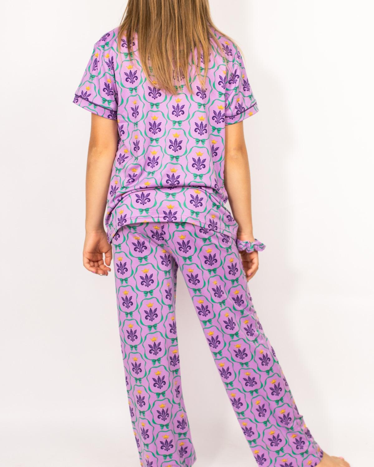 Girl's Mardi Bow Sleep Pants Set | The Royal Standard