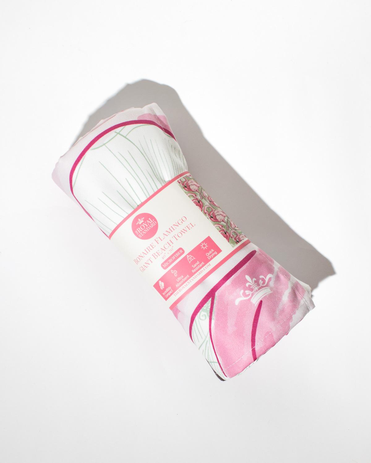 Bonaire Flamingo Giant Beach Towel | The Royal Standard