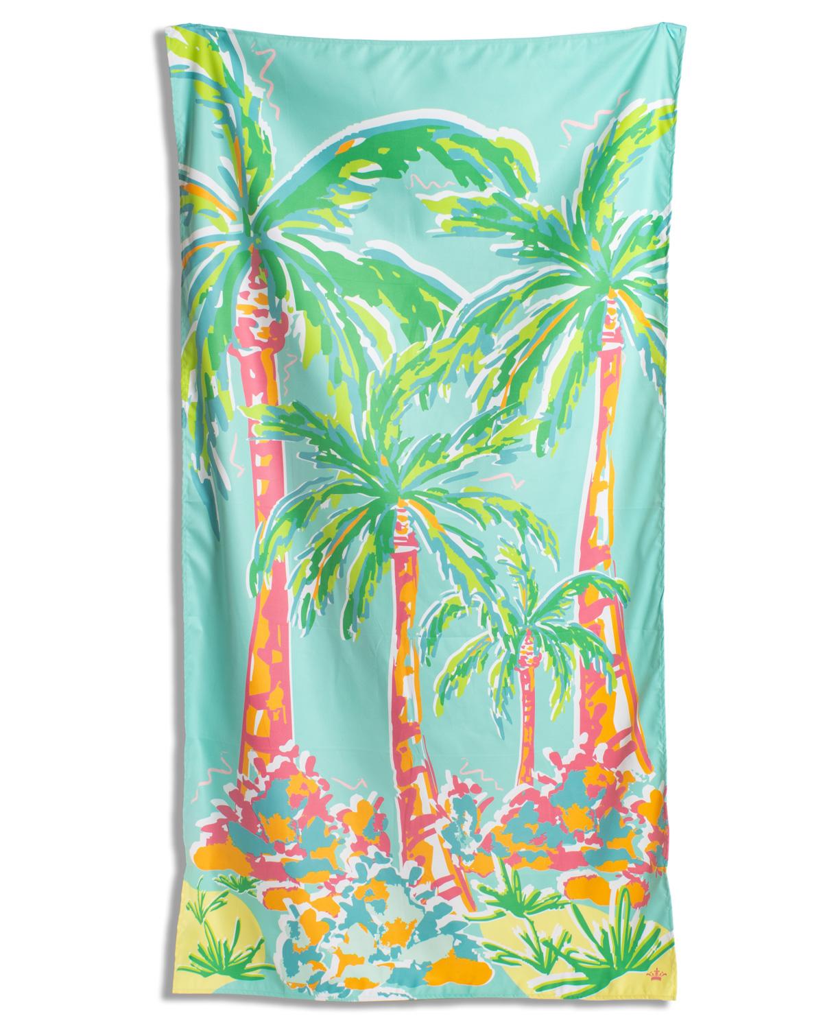 Caribbean Palm Giant Beach Towel | The Royal Standard